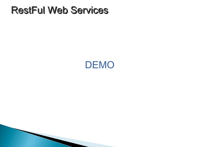 RESTFul Web Services - Intro | PPT