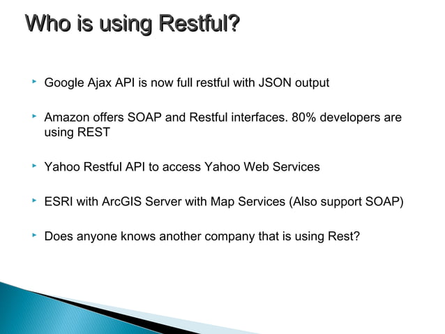 RESTFul Web Services - Intro | PPT
