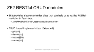 RESTful modules in zf2 | PPT