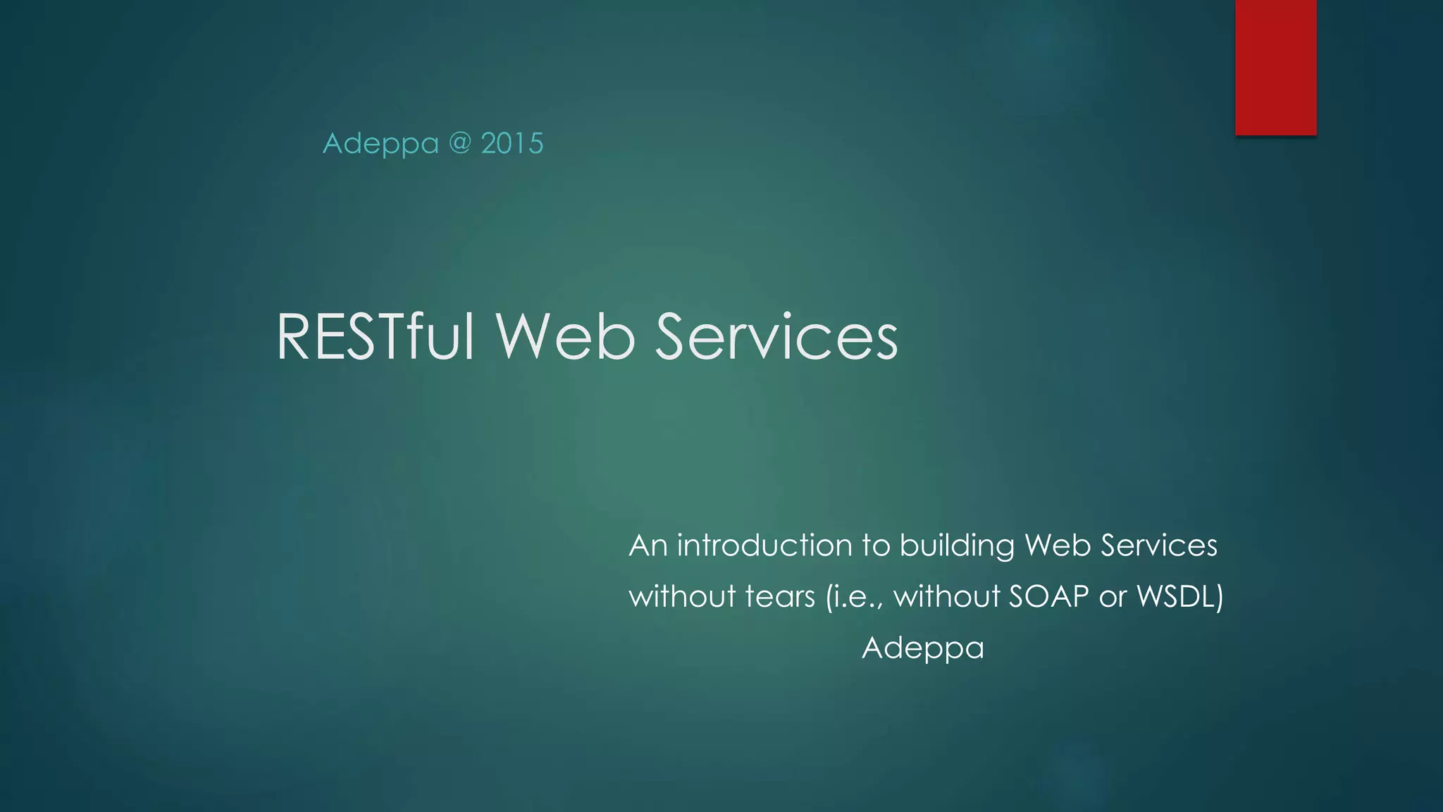 RESTful Web Services | PPTX