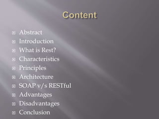 Restful web services ppt | PPTX