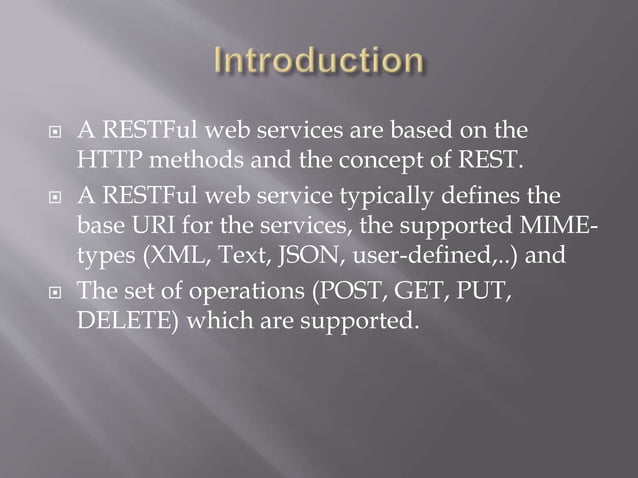 Restful web services ppt | PPTX