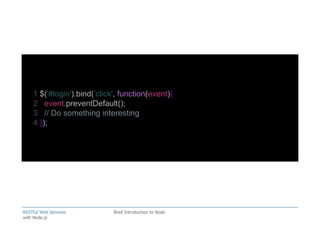 Restful web services with nodejs | PPTX