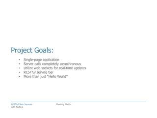 Restful web services with nodejs | PPTX