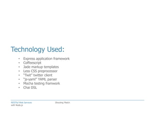 Restful web services with nodejs | PPTX