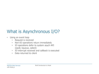 Restful web services with nodejs | PPTX