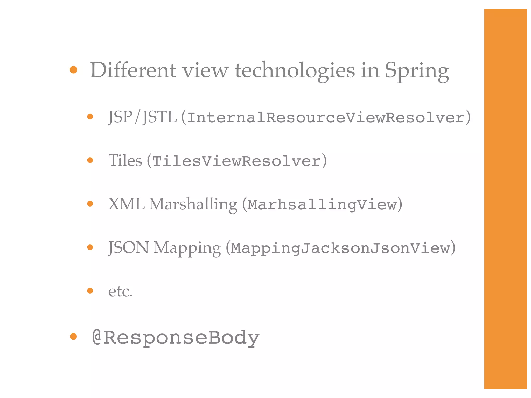 RESTful Web Services with Spring MVC | PDF