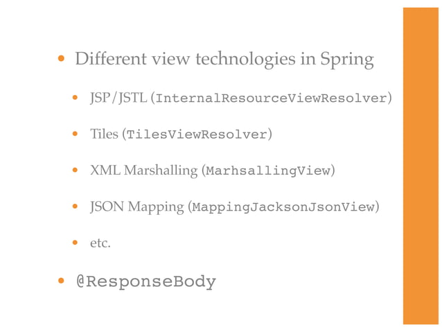 RESTful Web Services with Spring MVC | PDF