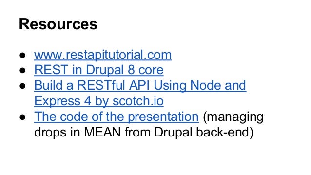 RESTful with Drupal - in-s and out-s