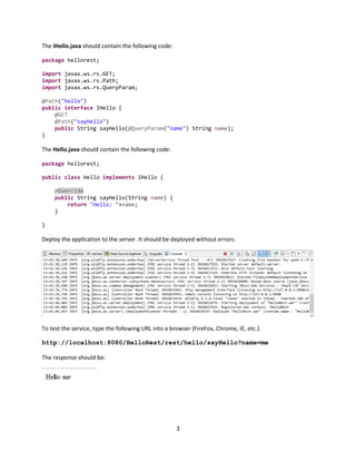 Rest hello world_tutorial | PDF