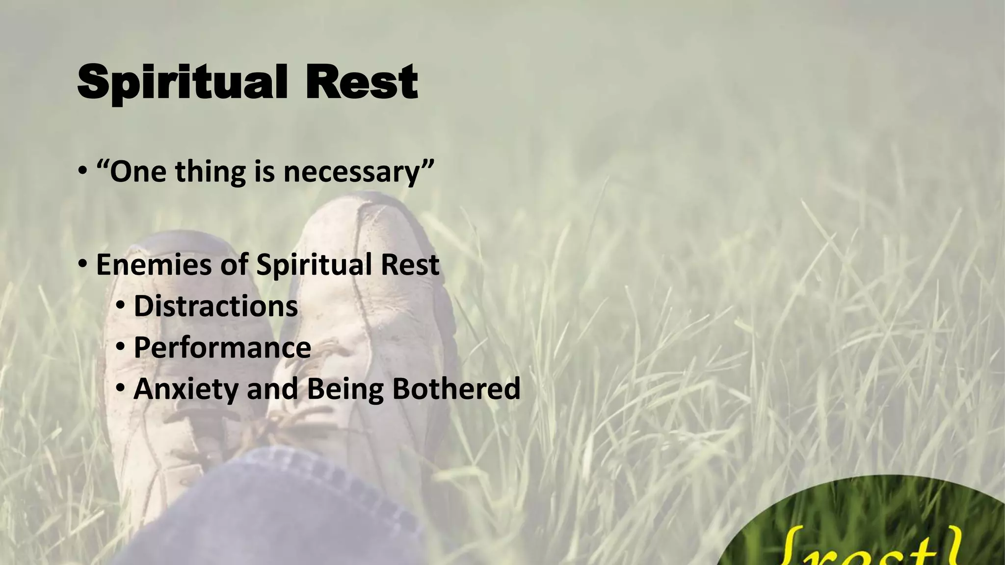 Rest in a restless world | PPTX