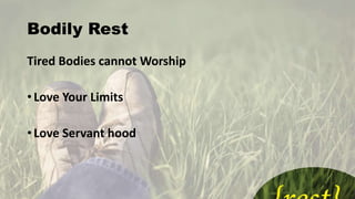 Rest in a restless world | PPTX
