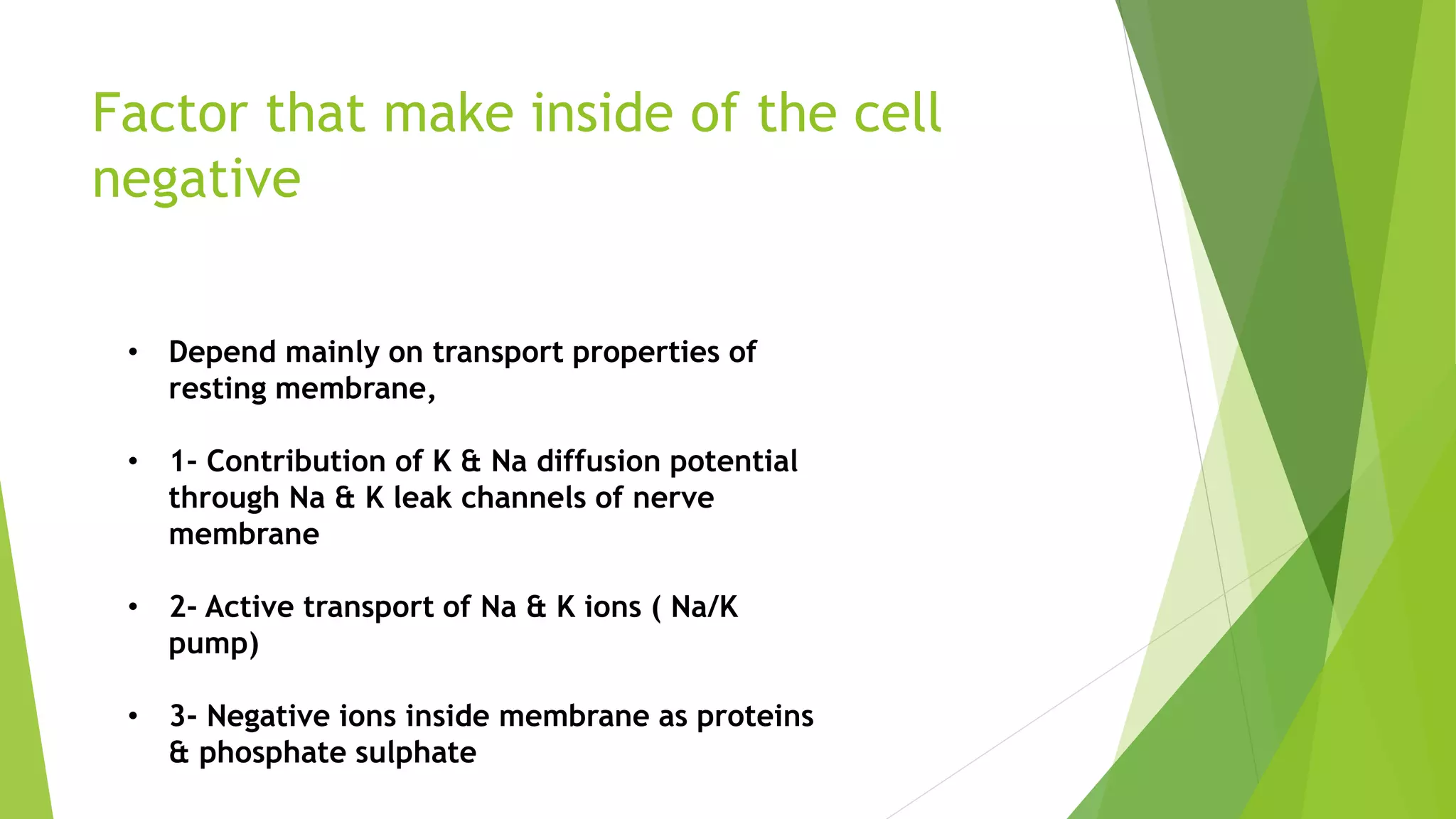 Resting membrane potential | PPTX