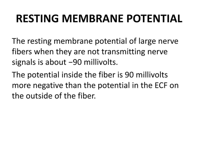 Resting membrane potential | PPTX