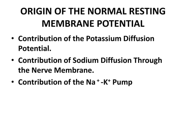 Resting membrane potential | PPTX