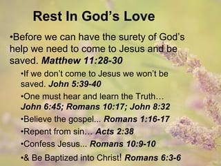 Rest In His Love | PPT