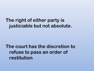 Restitution of conjugal_rights_bangladesh_._lastpptx | PPT