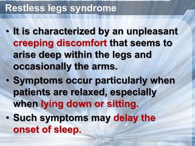 Restless legs syndrome, Wilson disease | PPT