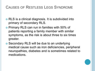 Restless leg syndrome | PPT
