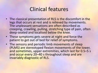 Restless leg syndrome | PPTX