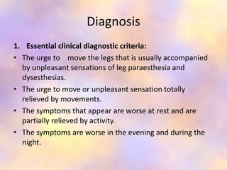 Restless leg syndrome | PPTX
