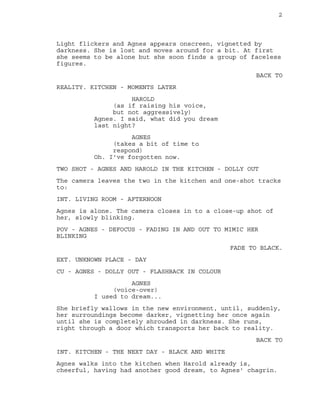 Restless screenplay v2 | PDF | Screenwriting | Content Production