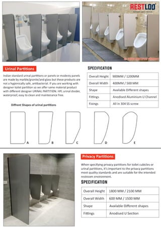 Restloo Toilet partitions- Product Catalog.pdf