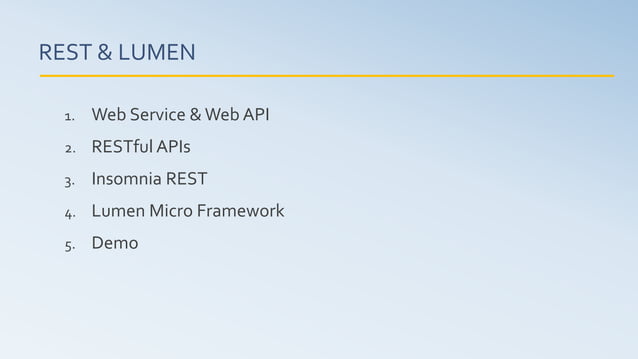 REST & Lumen | PPT