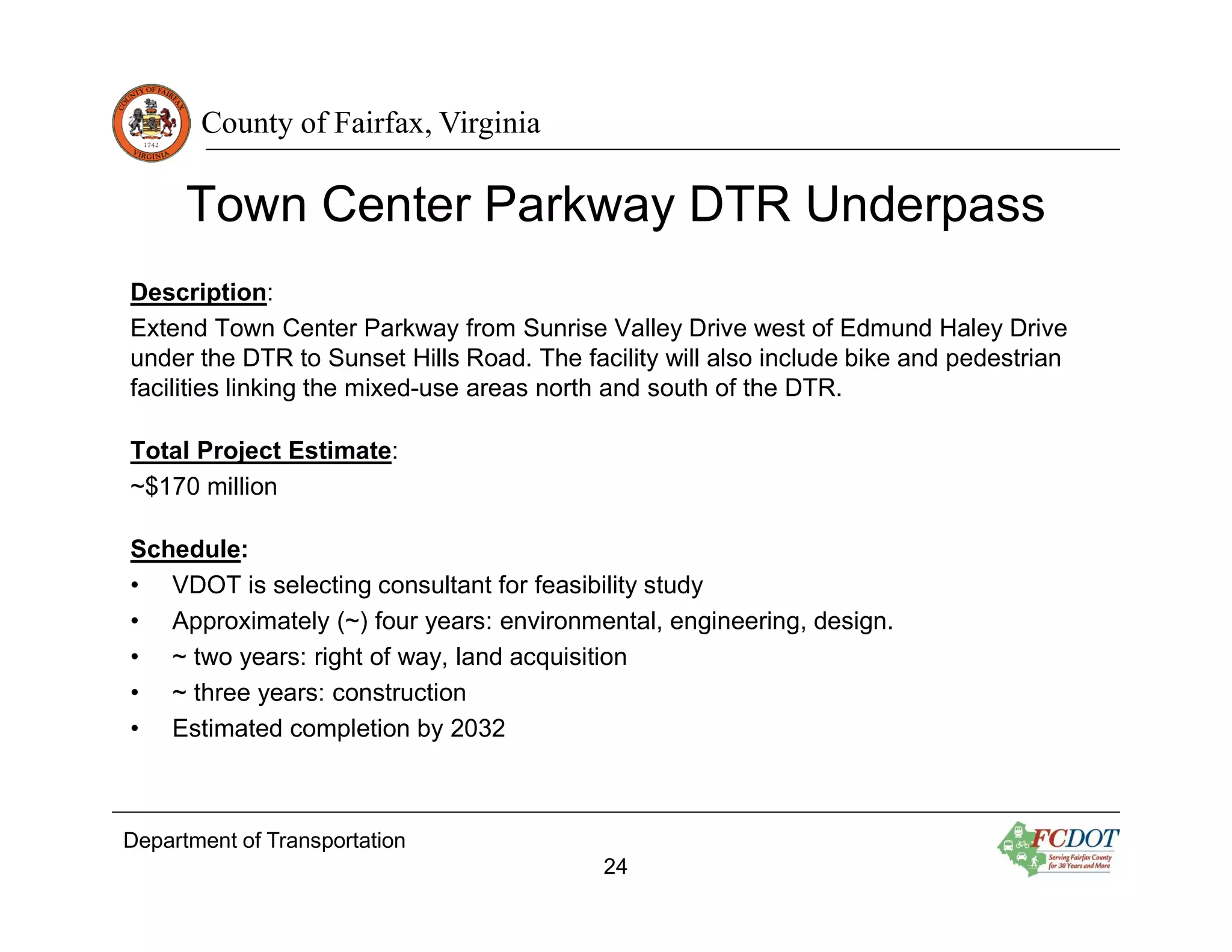 Reston Transit Station Areas Development and Transportation Projects | PDF