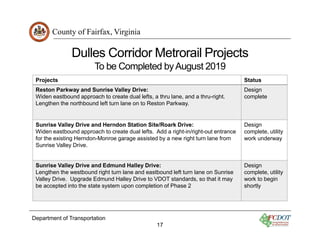 Reston Transit Station Areas Development and Transportation Projects | PDF