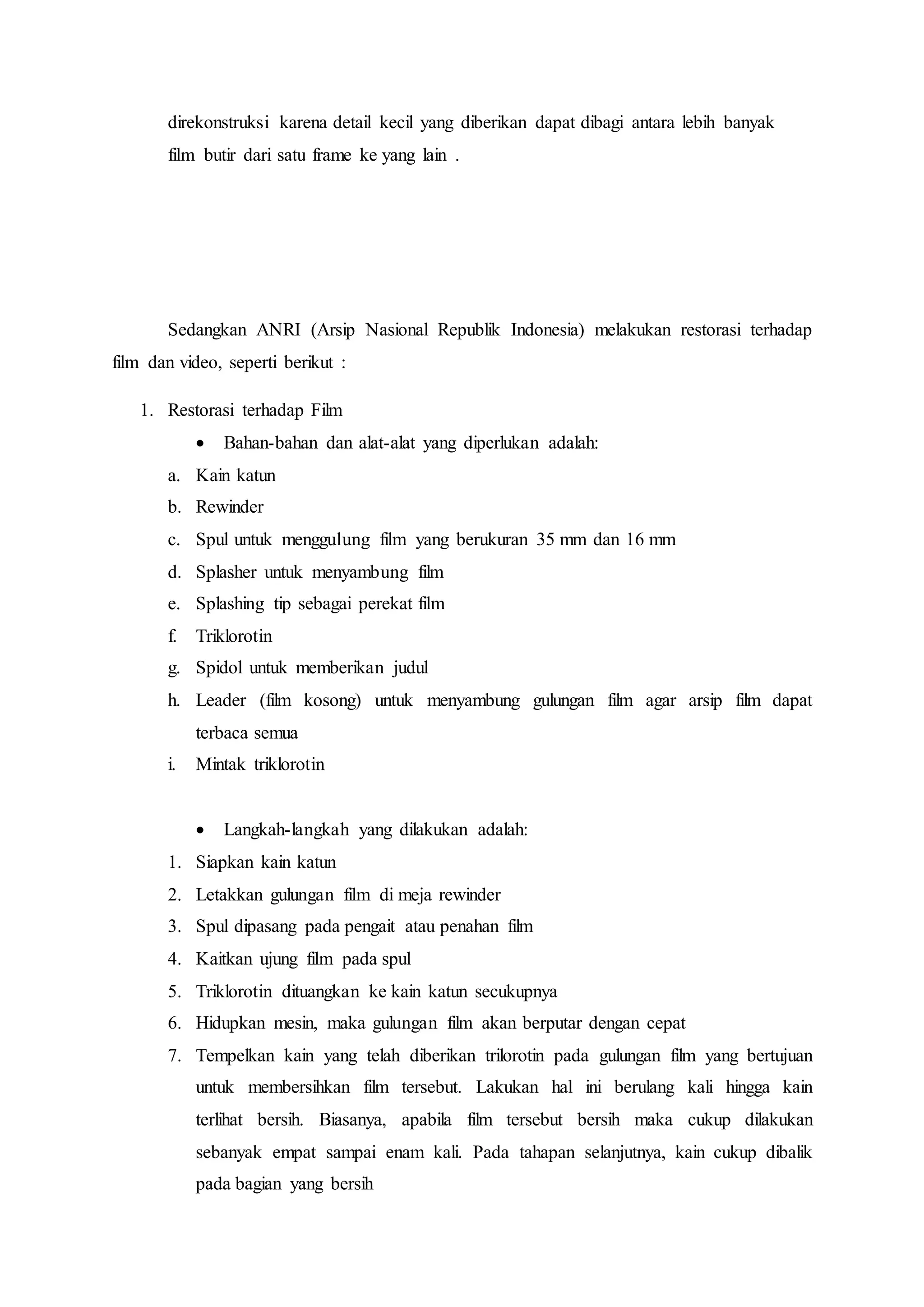 Restorasi Digital Video | DOCX