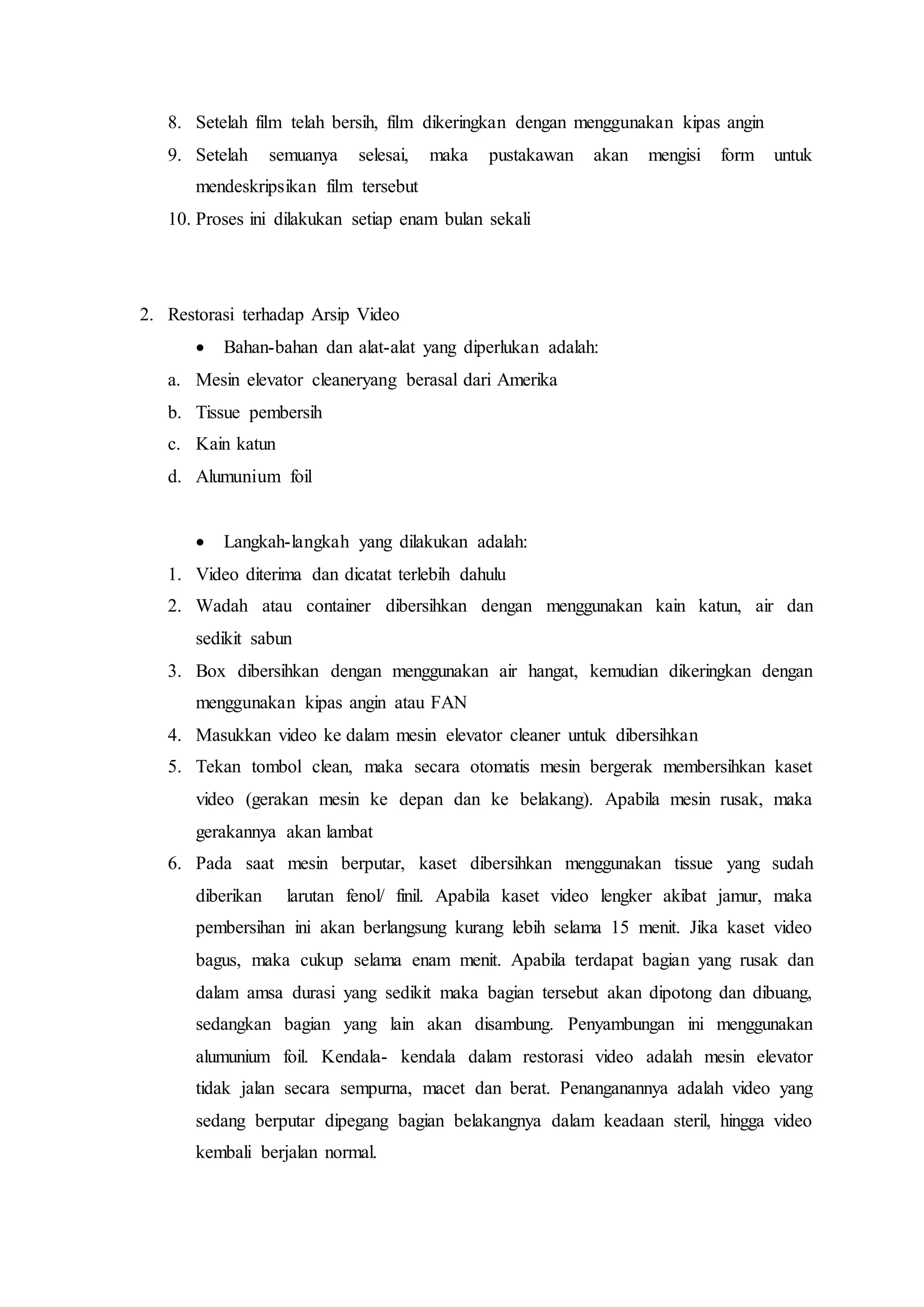 Restorasi Digital Video | DOCX