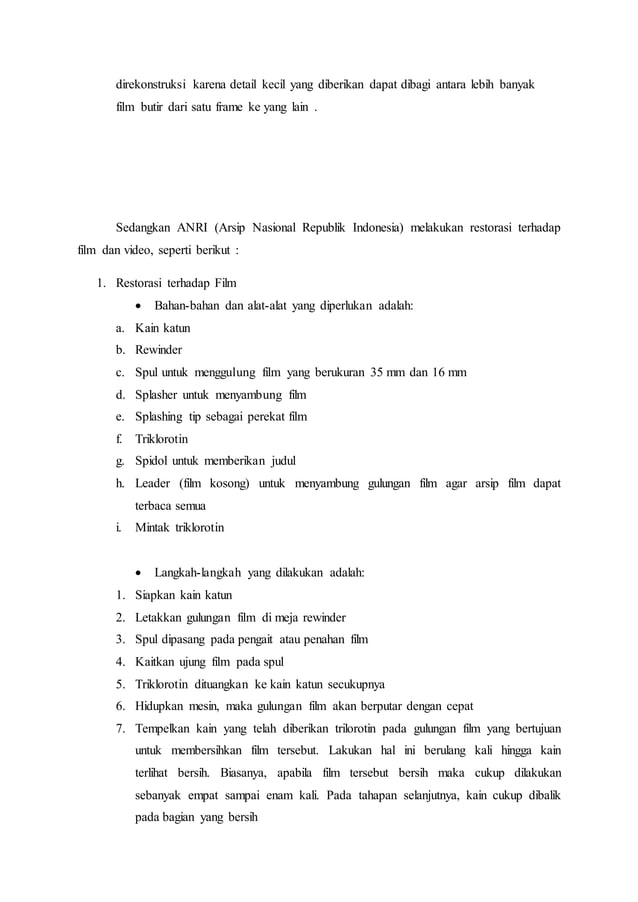 Restorasi Digital Video | DOCX