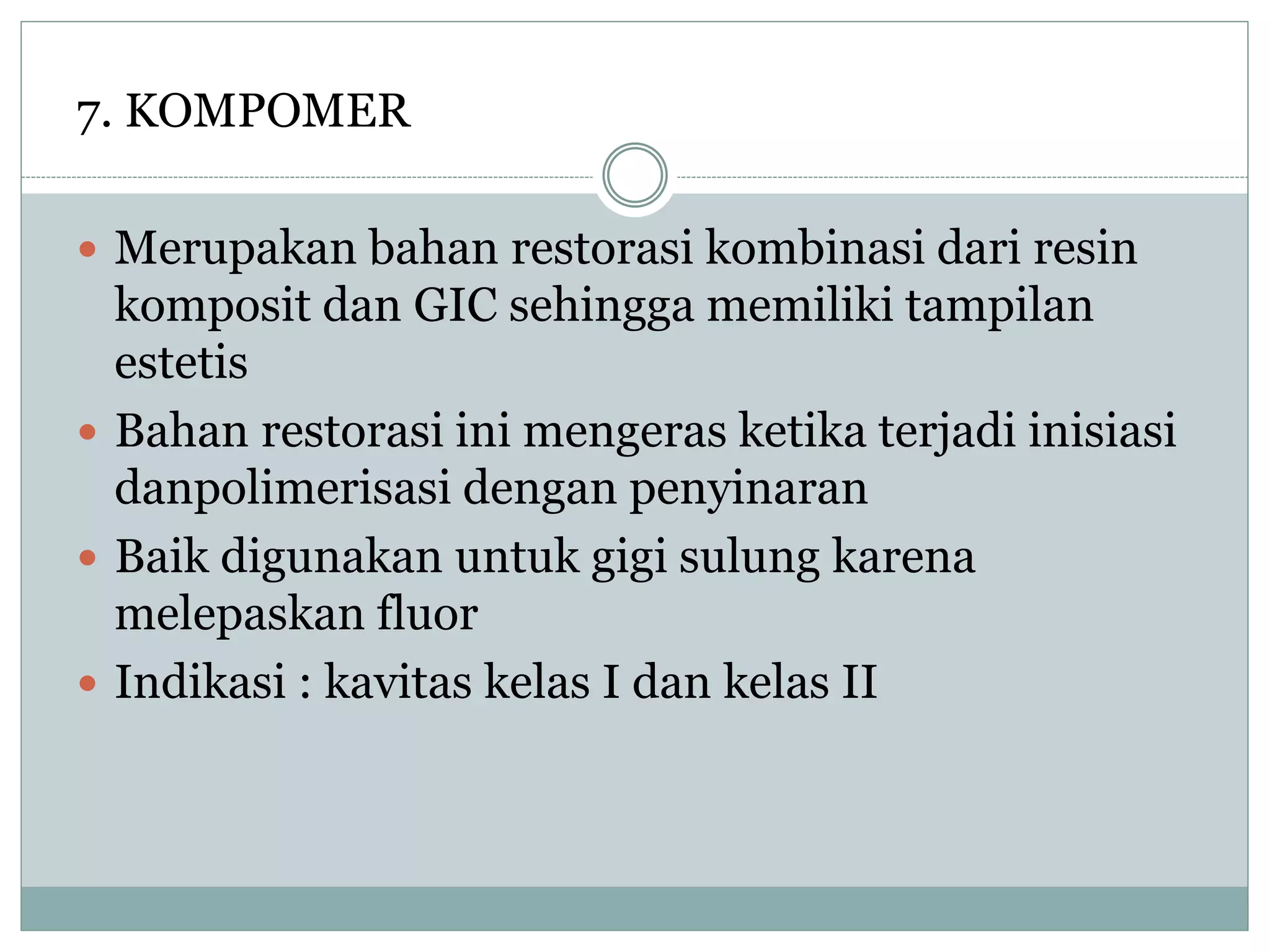 Restorasi gigi sulung | PPTX