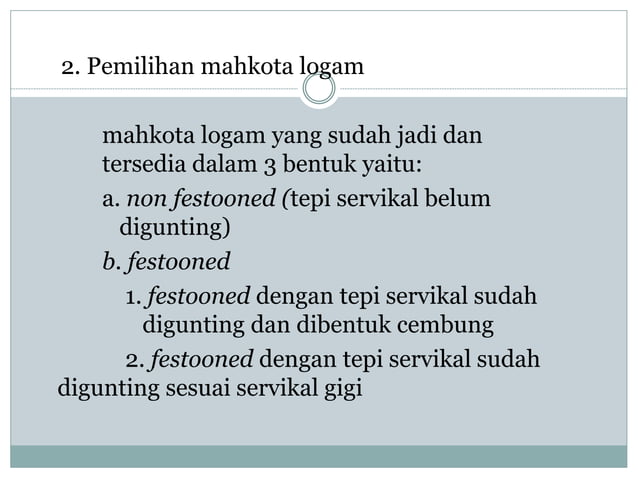Restorasi gigi sulung | PPTX