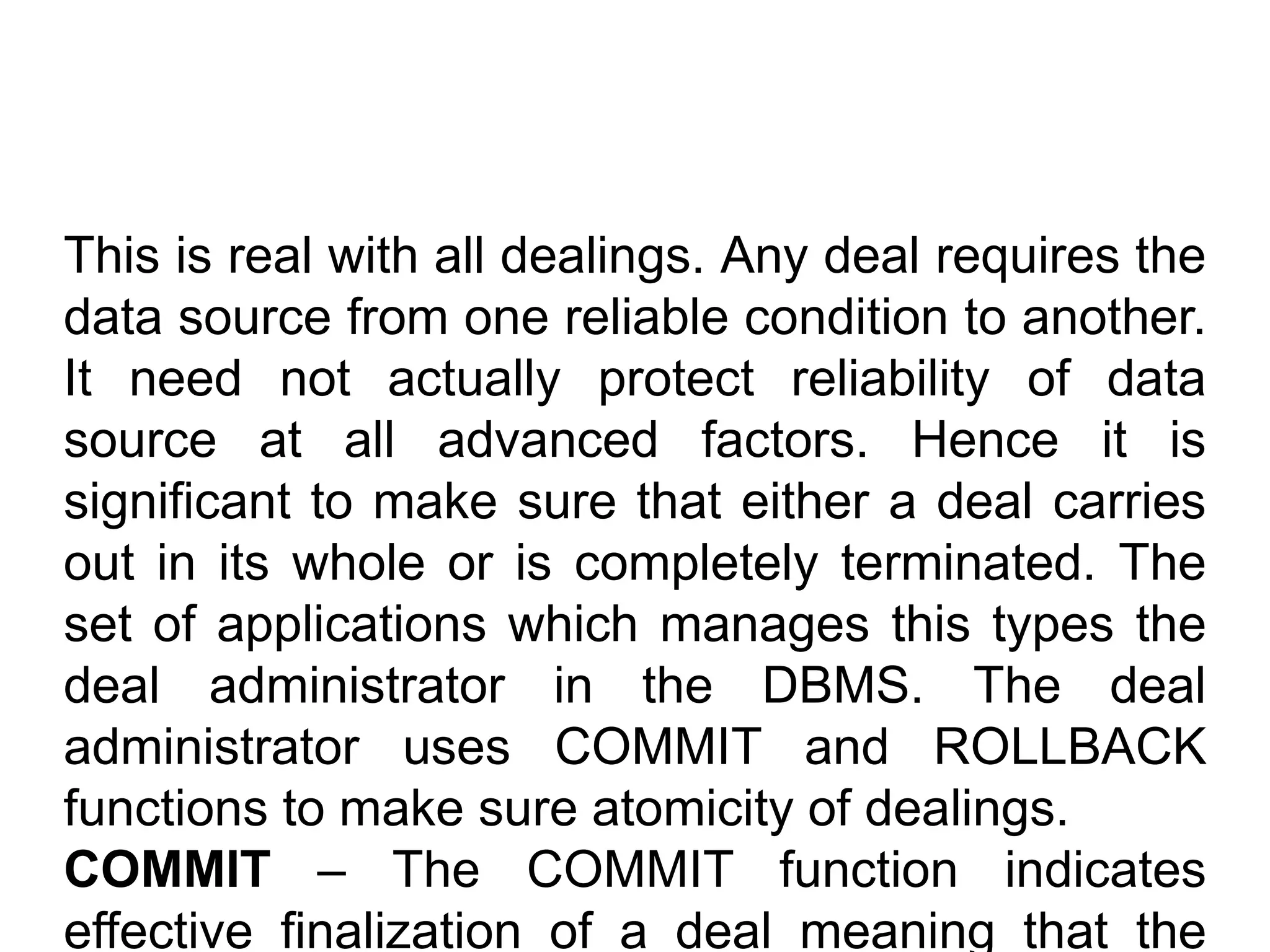Restoration and-concurrency-database | PPT