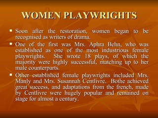 Restoration Theatre - Group A | PPT