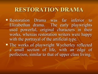 Restoration Theatre - Group A | PPT