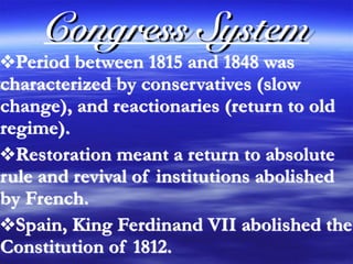 Restoration and congress system | PDF