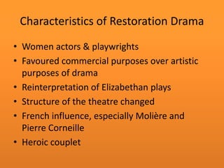 Restoration drama | PPTX