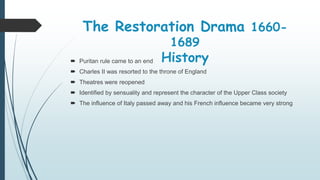 Restoration drama | PPTX