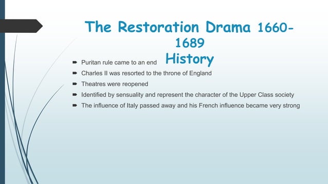 Restoration drama | PPTX
