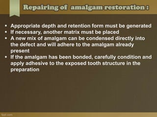 Restoration failure | PPTX