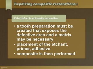 Restoration failure | PPTX