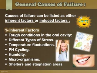 Restoration failure | PPTX