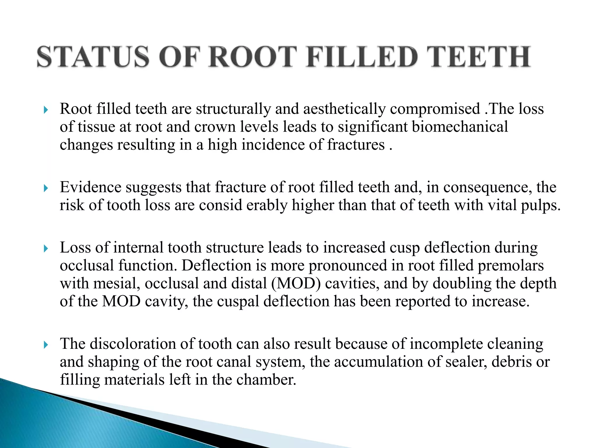 Restoration of endodontically treated teeth | PPTX