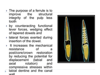 Restoration of endodontically treated teeth | PPTX