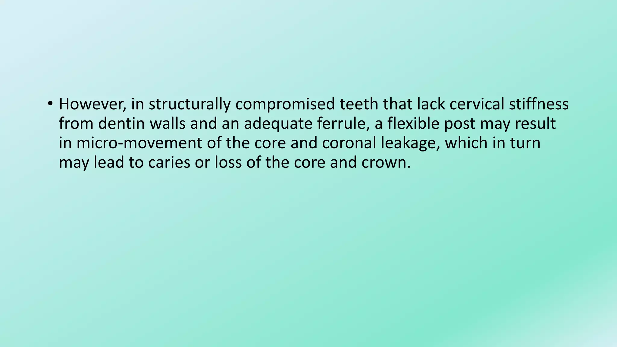 Restoration of endodontically treated teeth | PPTX