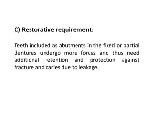 Restoration of endodontically treated teeth | PPTX