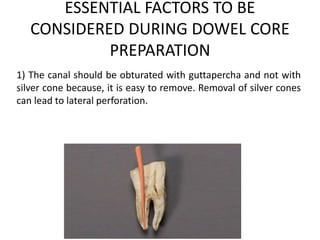 Restoration of endodontically treated teeth | PPTX